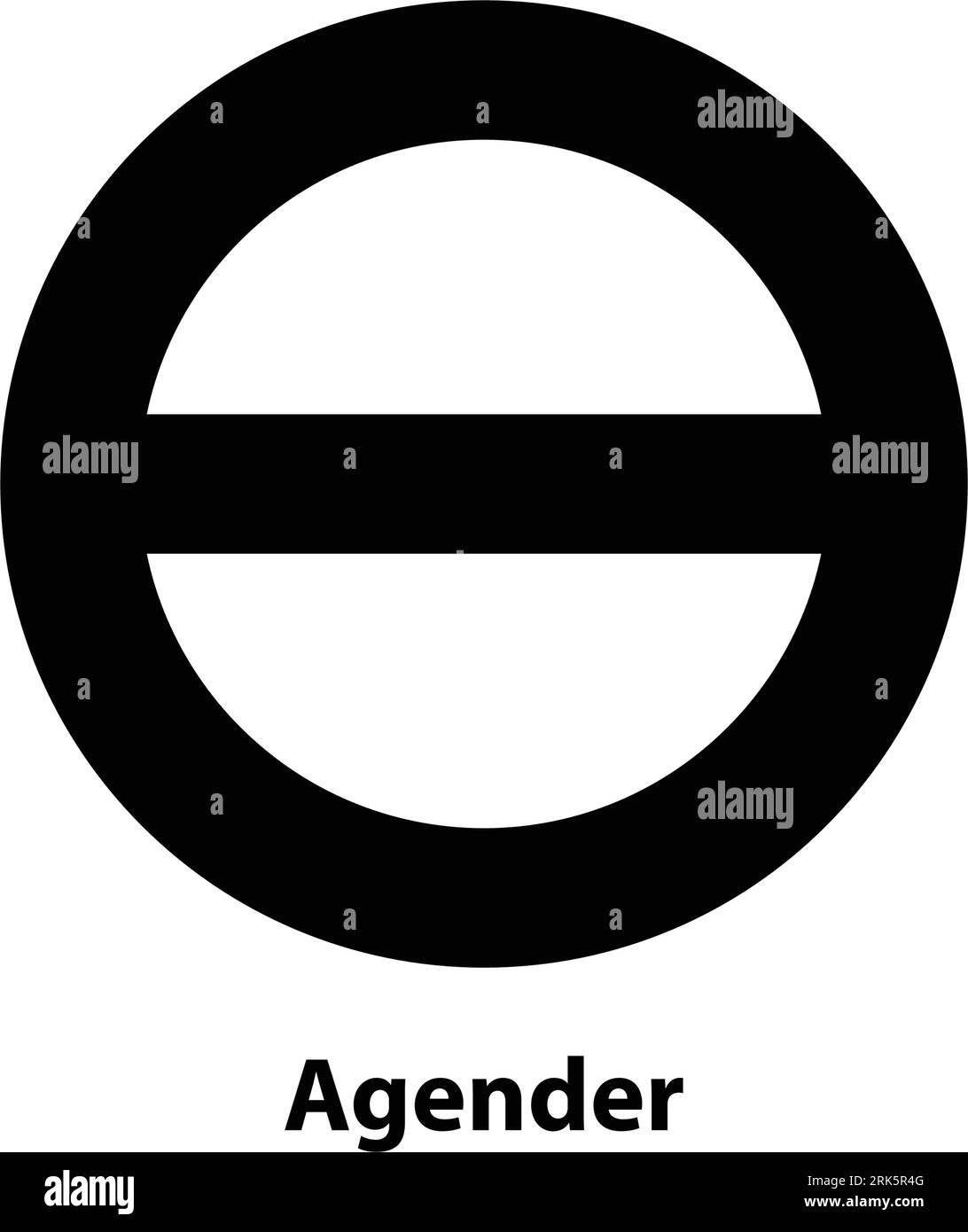 Agender Symbol icon. Gender icon. vector sign isolated on a white ...