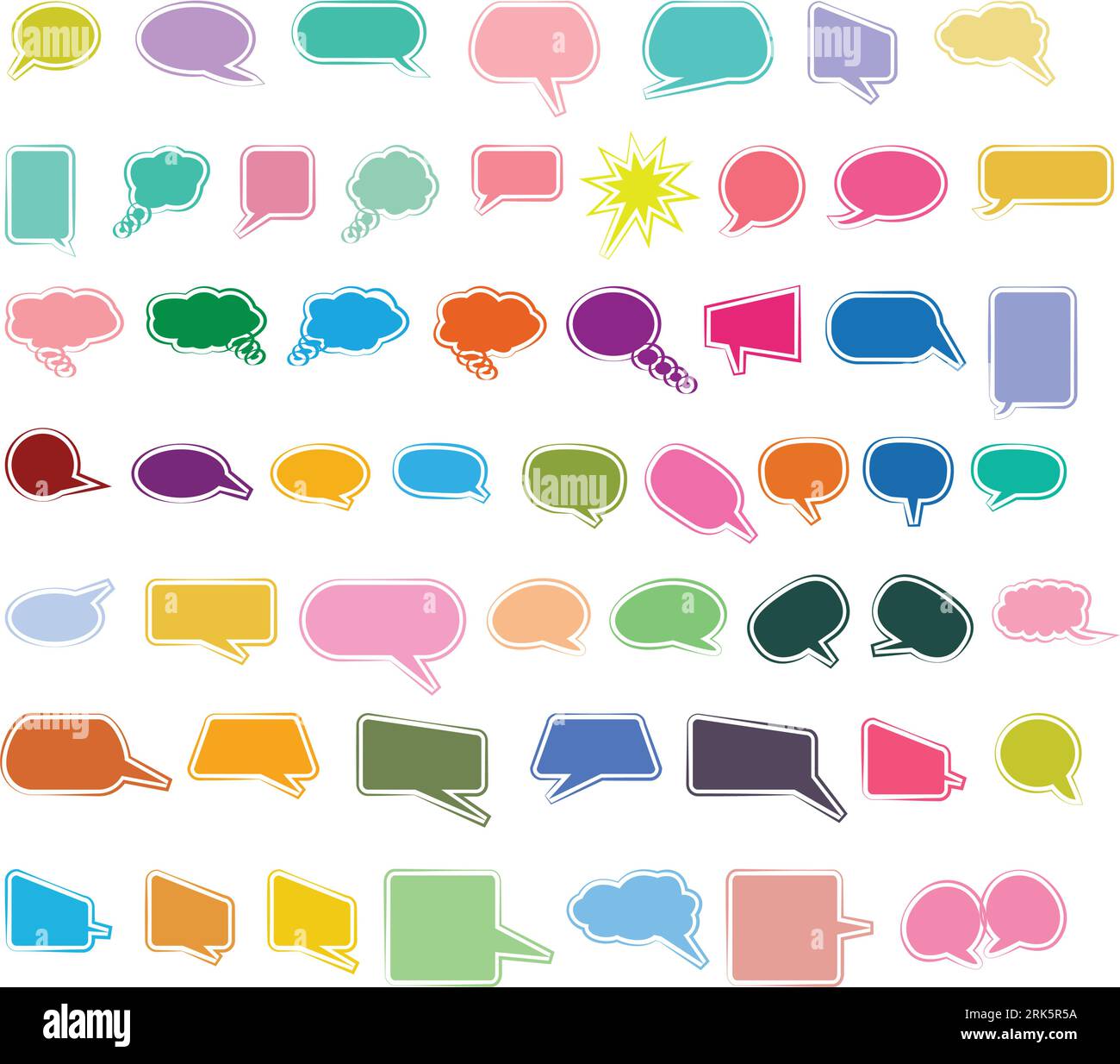 callout symbols. Speech bubble set. Comic speech doodle. Vector call ...
