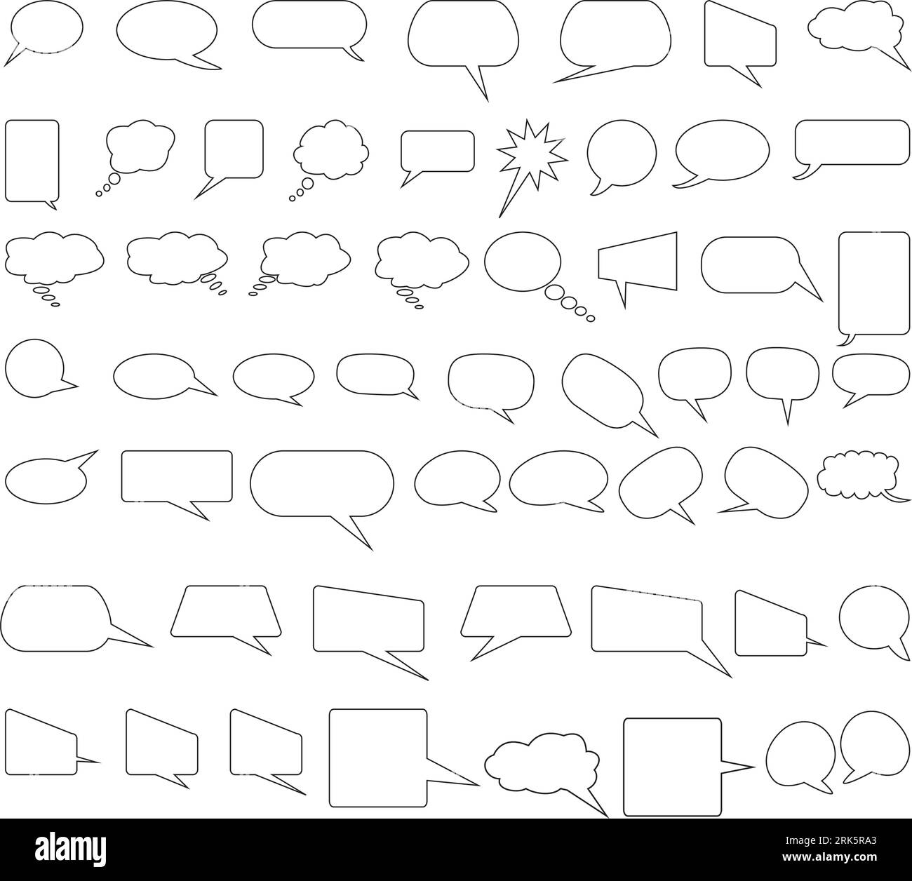 callout symbols. Speech bubble set. Comic speech doodle. Vector call ...
