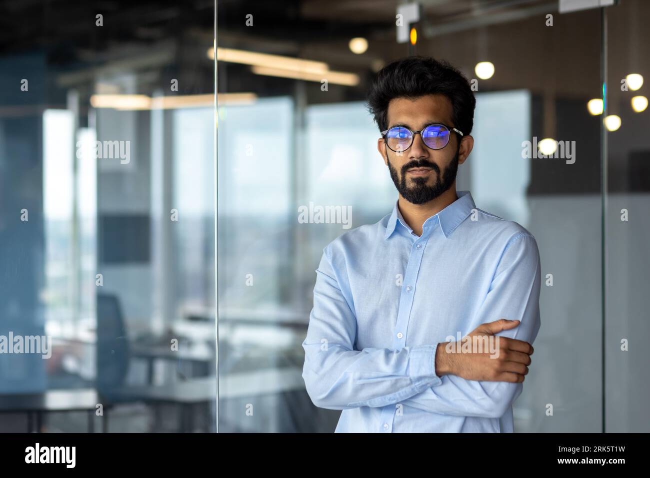 Portrait of a young man from Nidia, a businessman, owner, founder of a ...