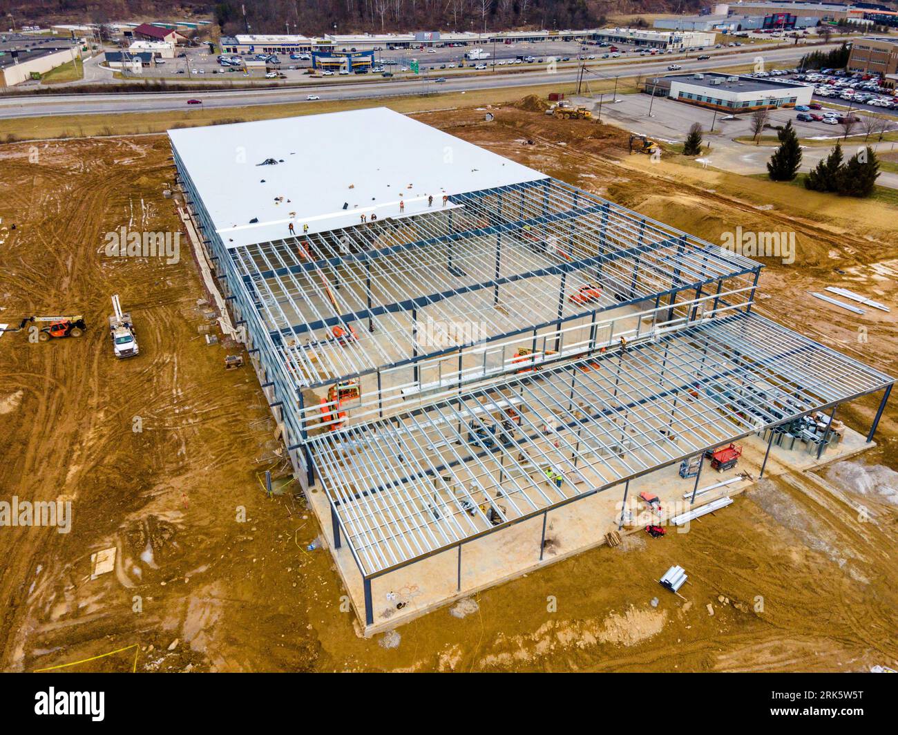 An aerial view of the construction project site Stock Photo - Alamy