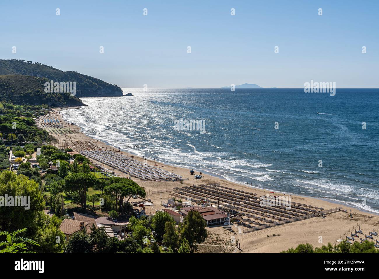 An aerial view of Sperlonga beach, Lazio, Italy Stock Photo - Alamy