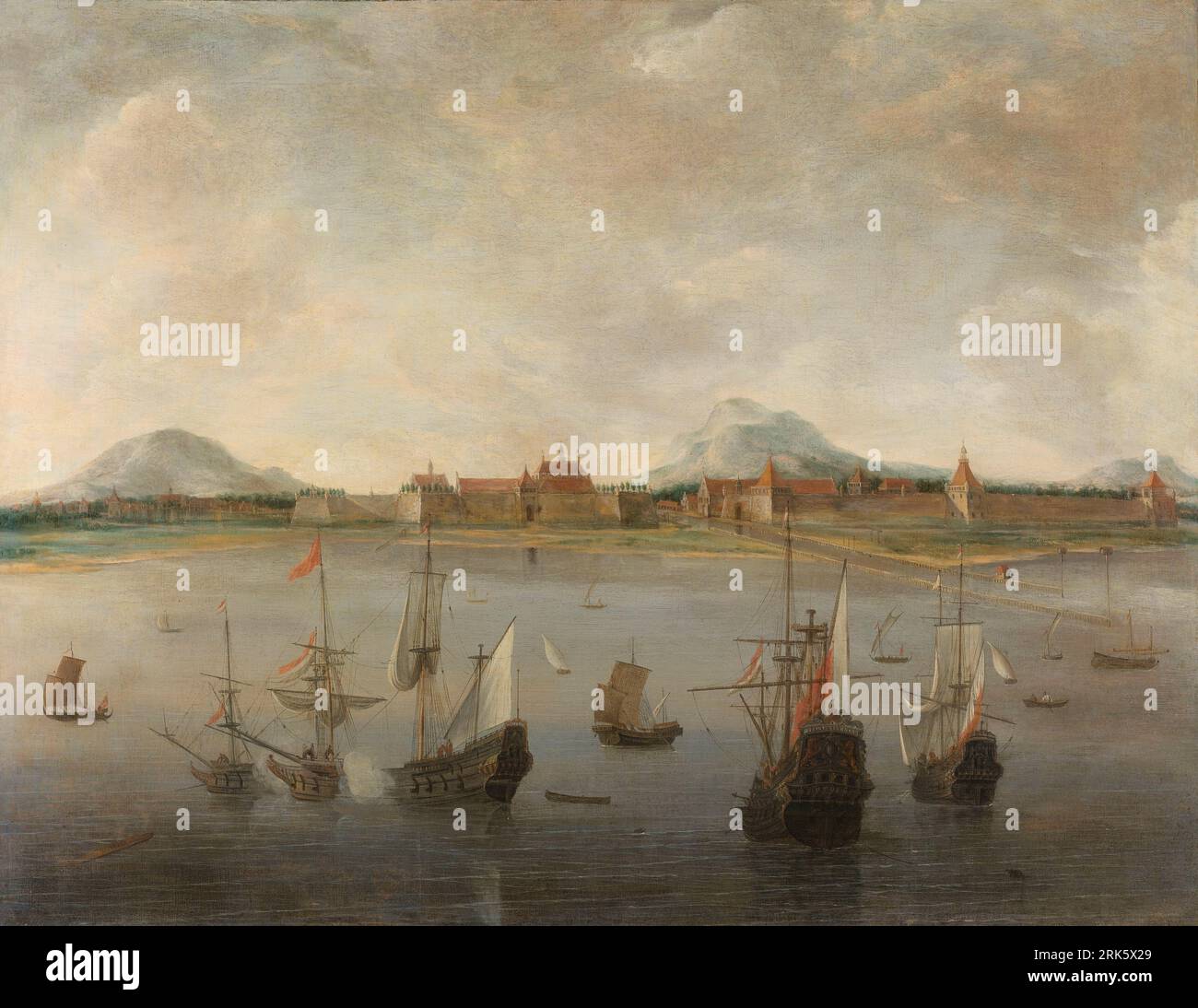 View of Batavia between 1640 and 1676 by Hendrick Dubbels Stock Photo ...