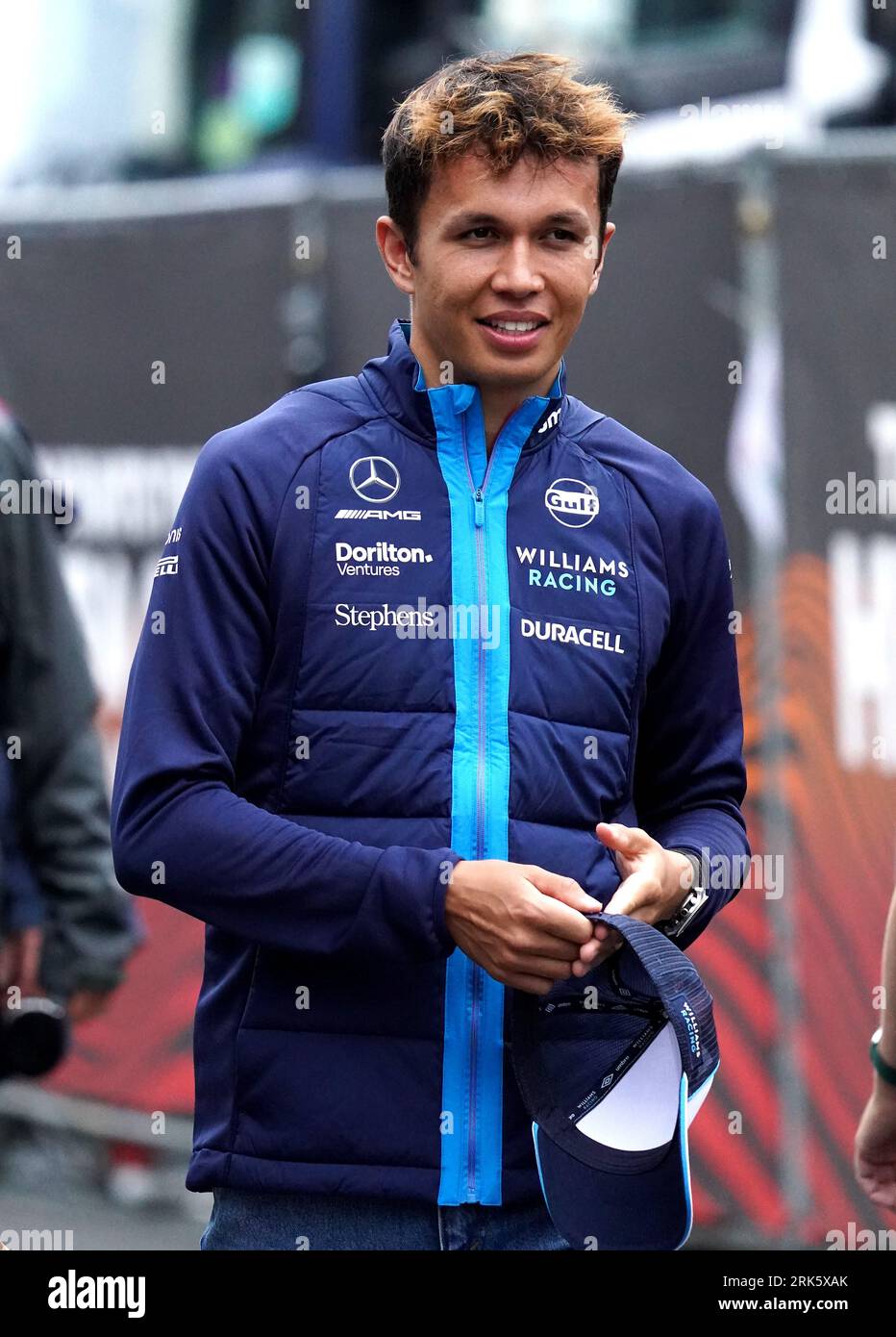 Williams F1 driver Alexander Albon arrives during a preview day ahead ...