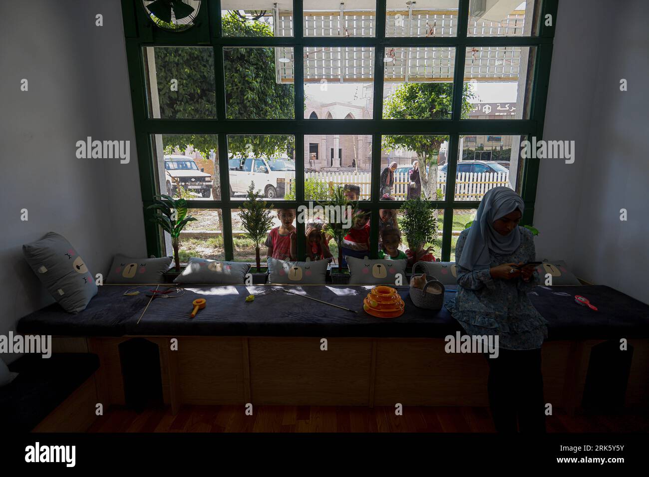 Gaza, Palestine. 24th Aug, 2023. First cat cafe 'Meow Cat Cafe' in Gaza ...