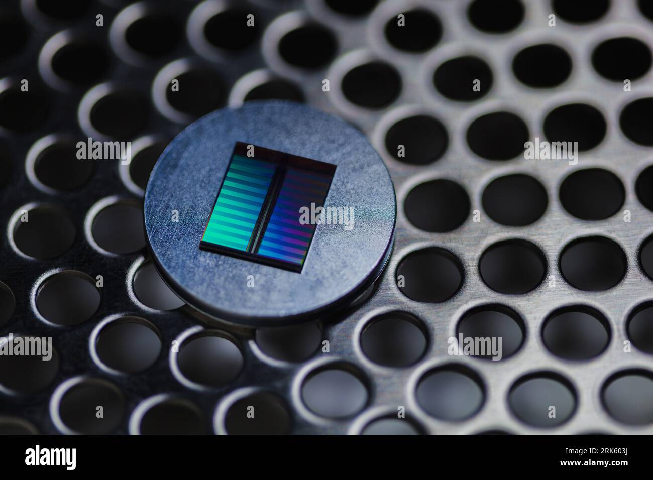microchip in steel platform micro solar panel part Stock Photo - Alamy