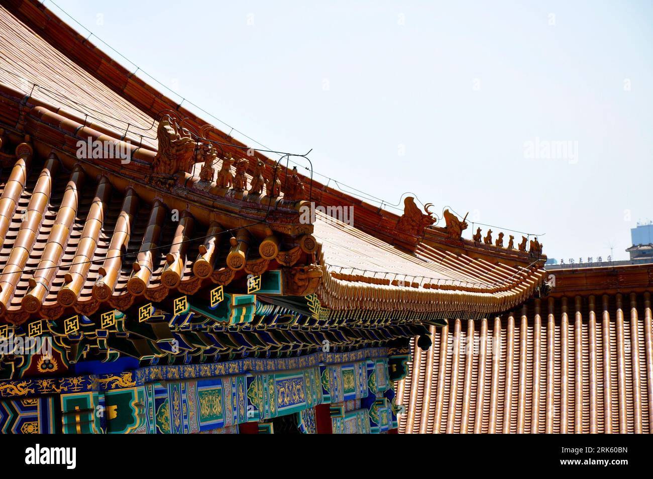 This stock photo features an image of an ancient Chinese architectural ...