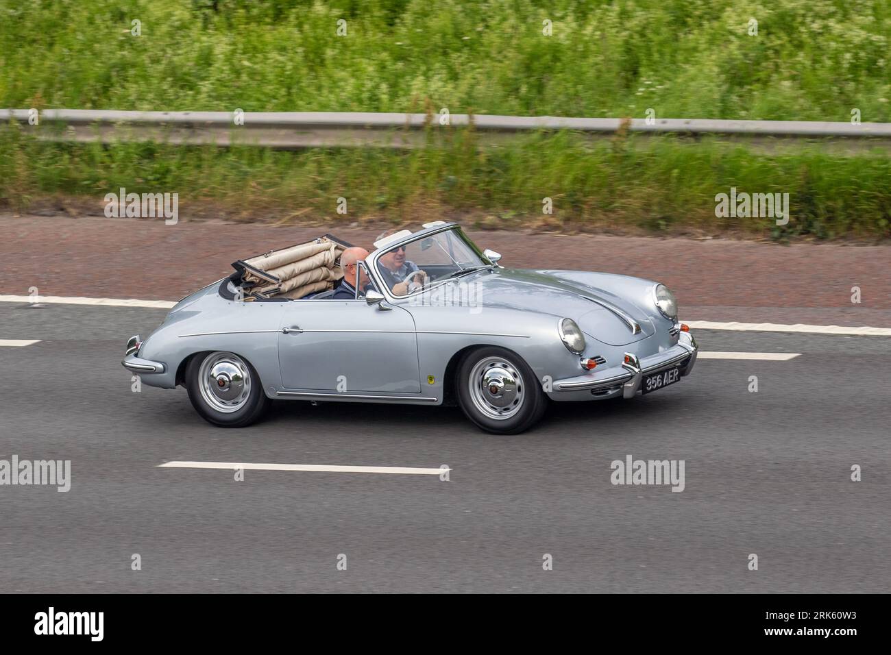 1962 60s sixties Silver Porsche 356 two seater convertible Petrol 1582 ...