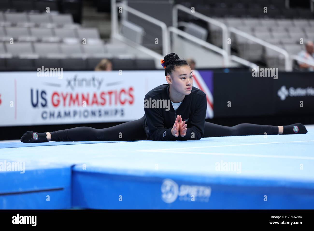 August 23, 2023: Gymnast Leanne Wong during podium training at the U.S ...