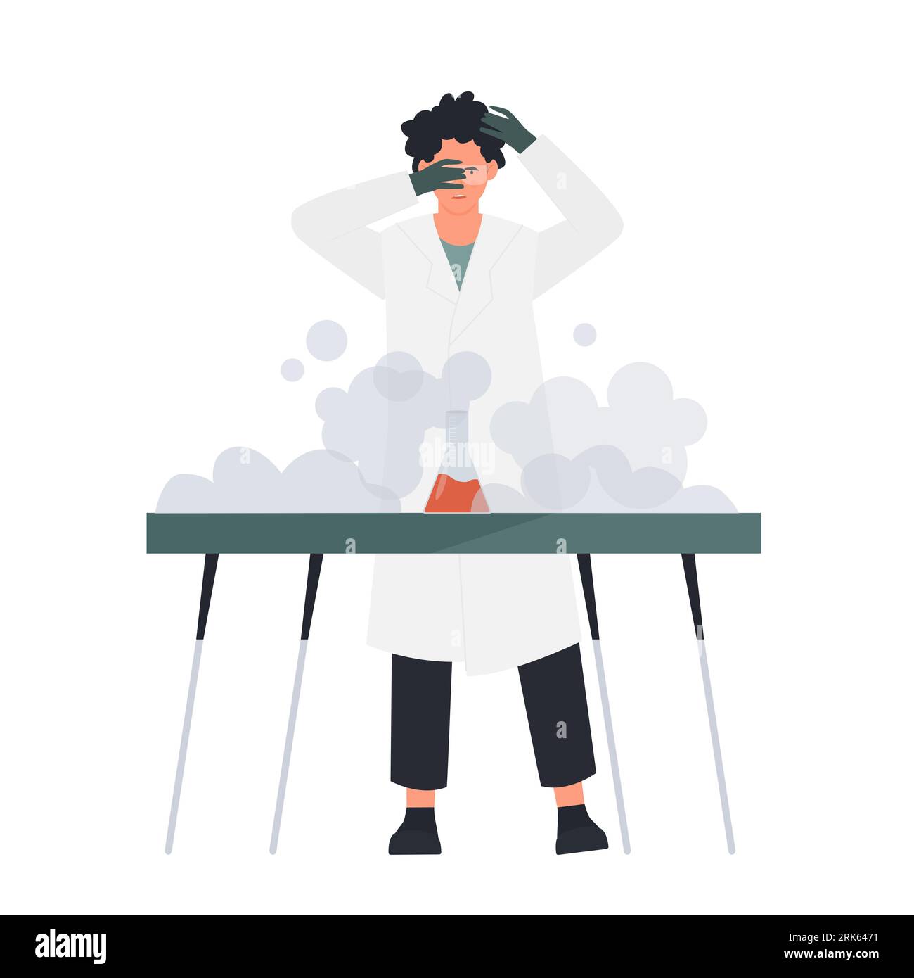 Scientist project experiment. Laboratory researcher, lab equipment ...