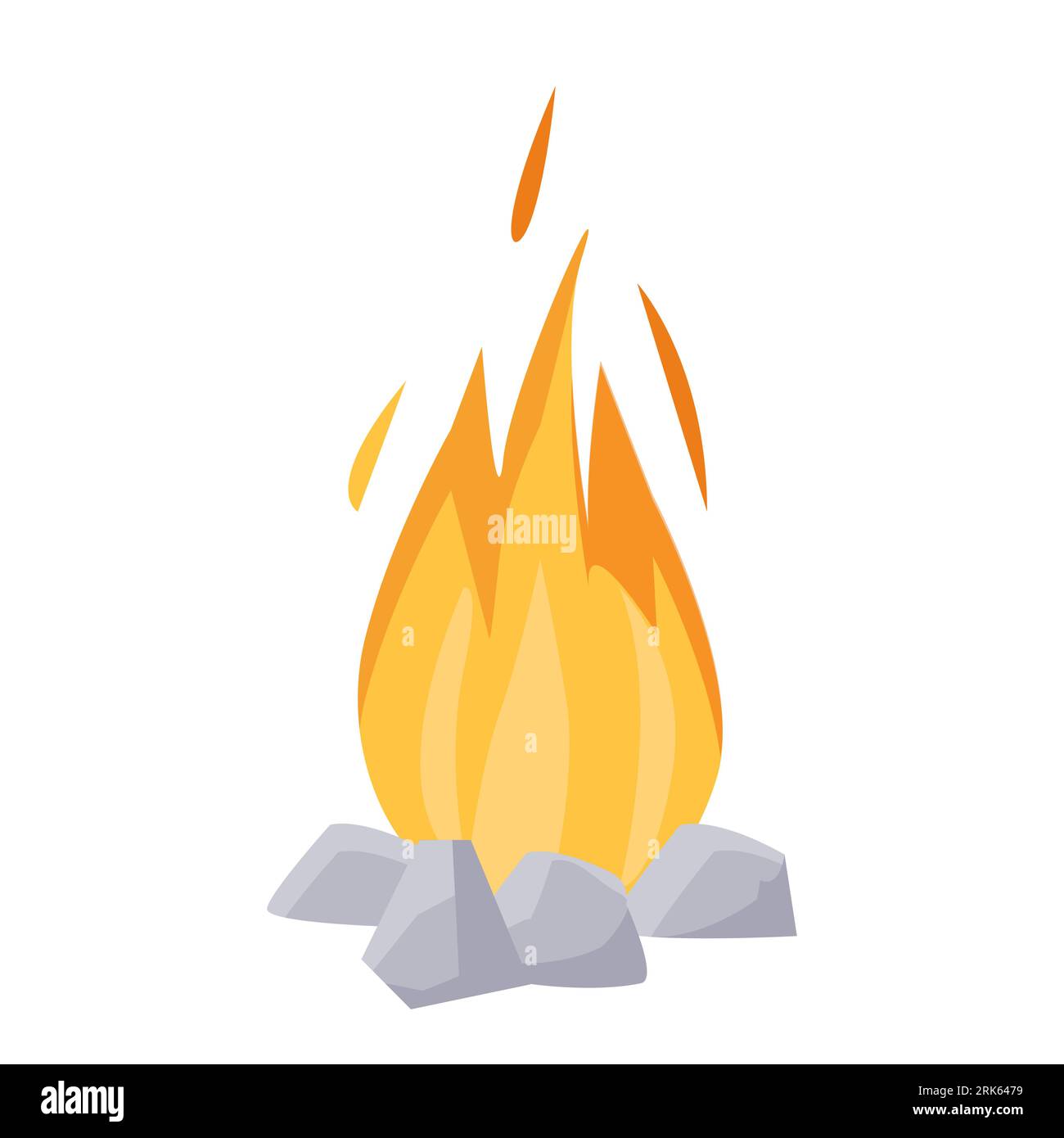 Stone age bonfire wood. Primitive campfire, ancient lifestyle and ...