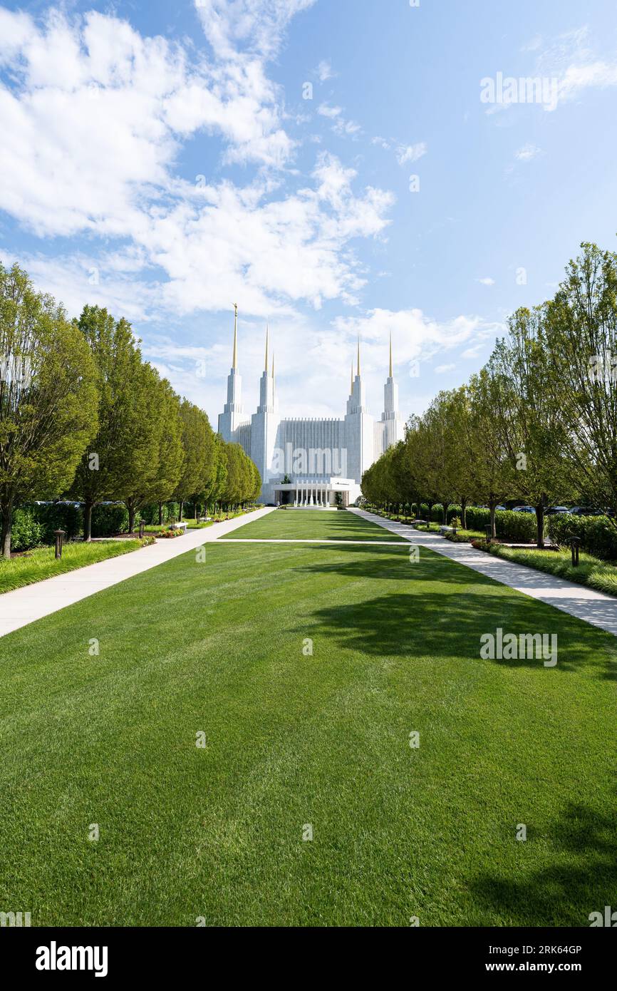 Washington DC Mormon Temple also known as the temple of the Church of ...