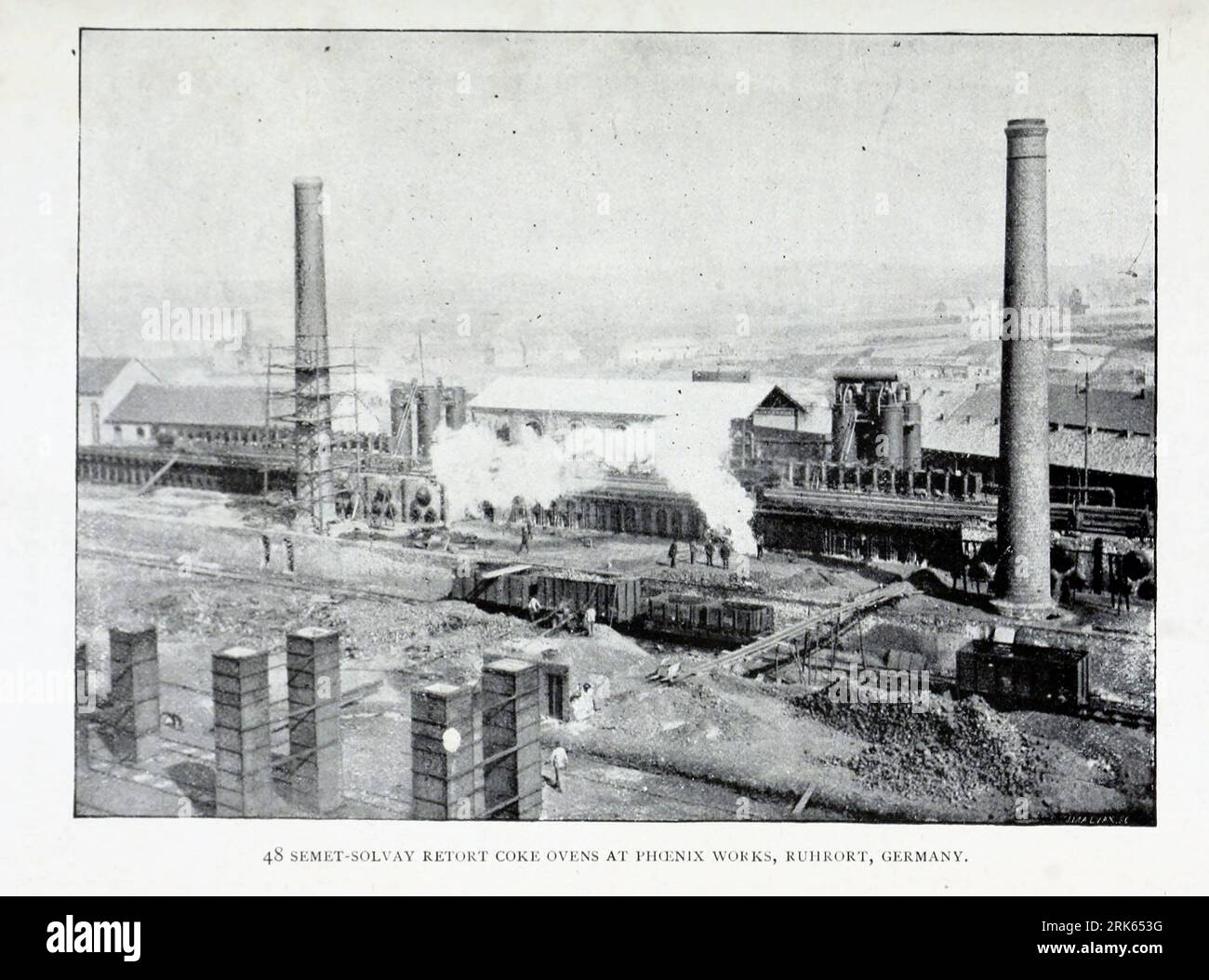 48 Semet-Solvay Retort Coke Ovens at Phoenix Works Ruhrort, Germany ...