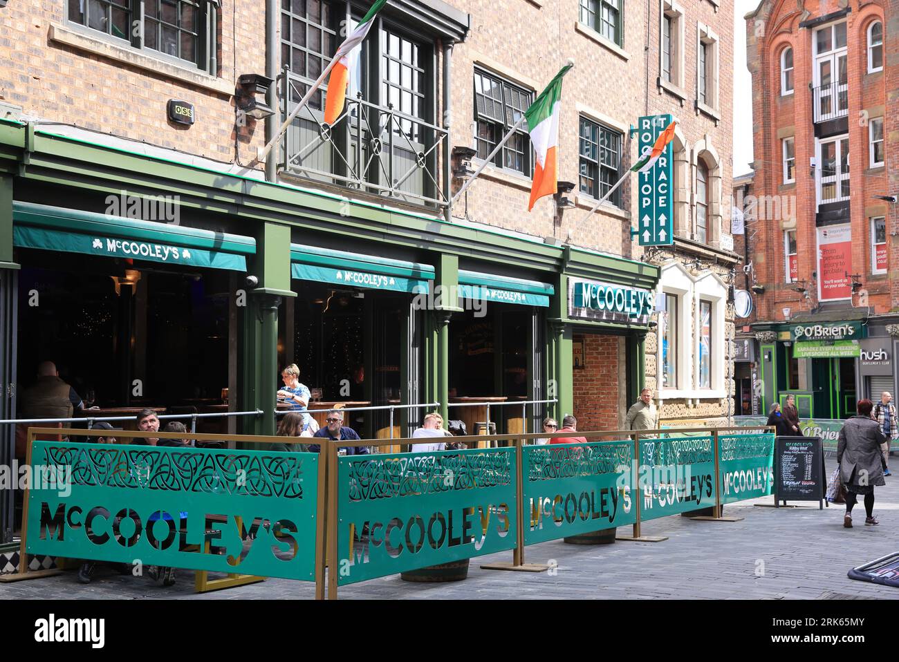 McCooley's on Mathew Street, a big Irish themed sports bar, in the ...