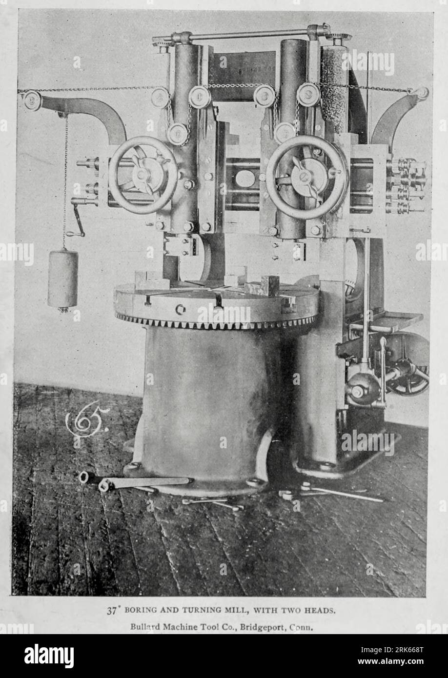 37" BORING AND TURNING MILL WITH TWO HEADS. Bullard Machine Tool Co ...