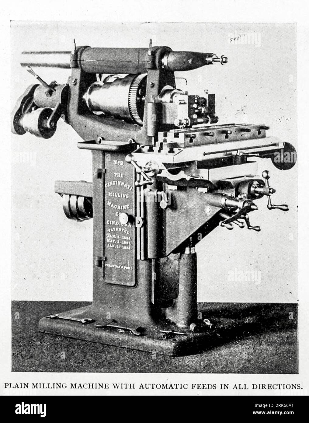 Plain milling machine with automatic feeds in all directions from the ...