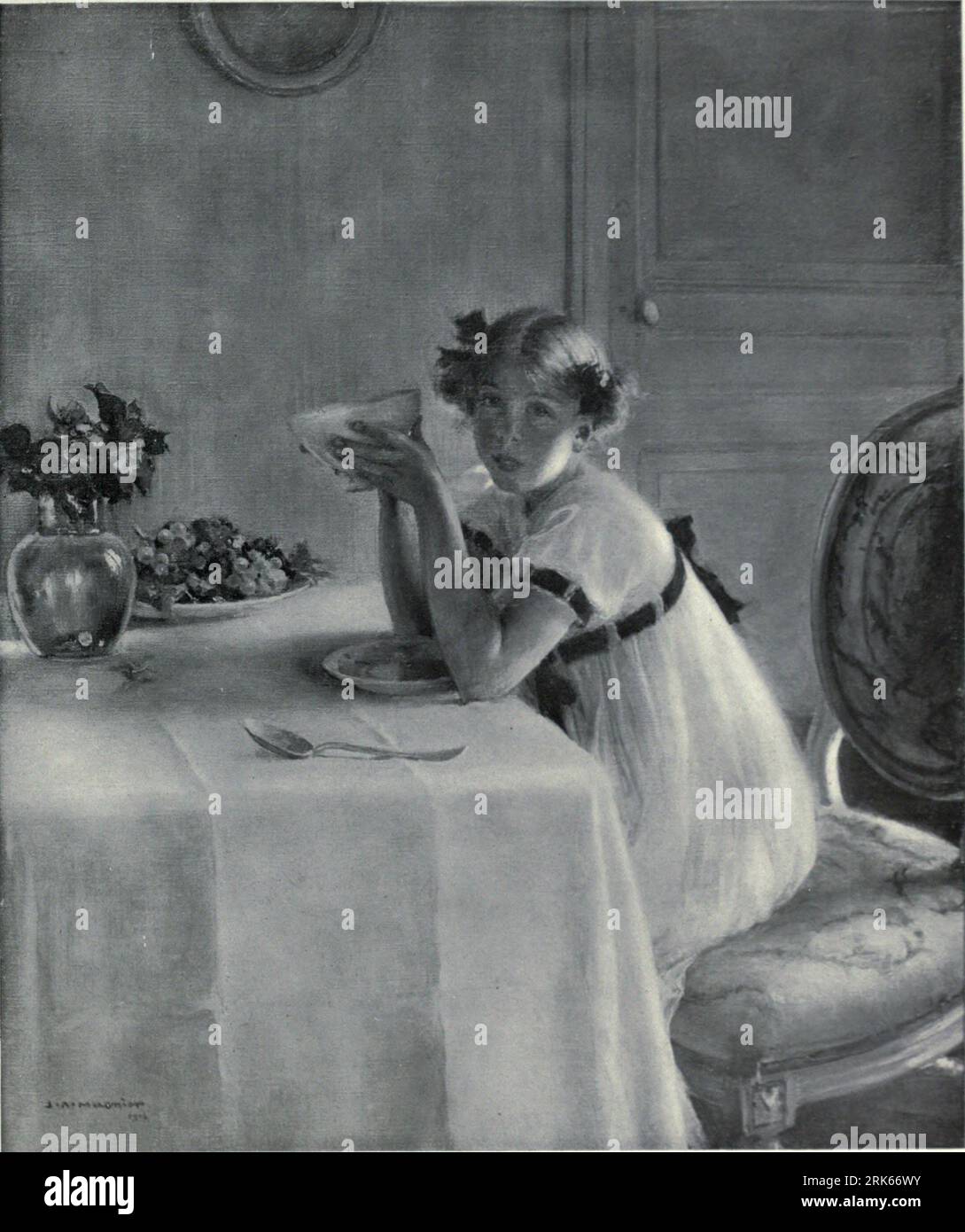 Le Gouter by 1912 by Jules-Alexis Muenier Stock Photo - Alamy