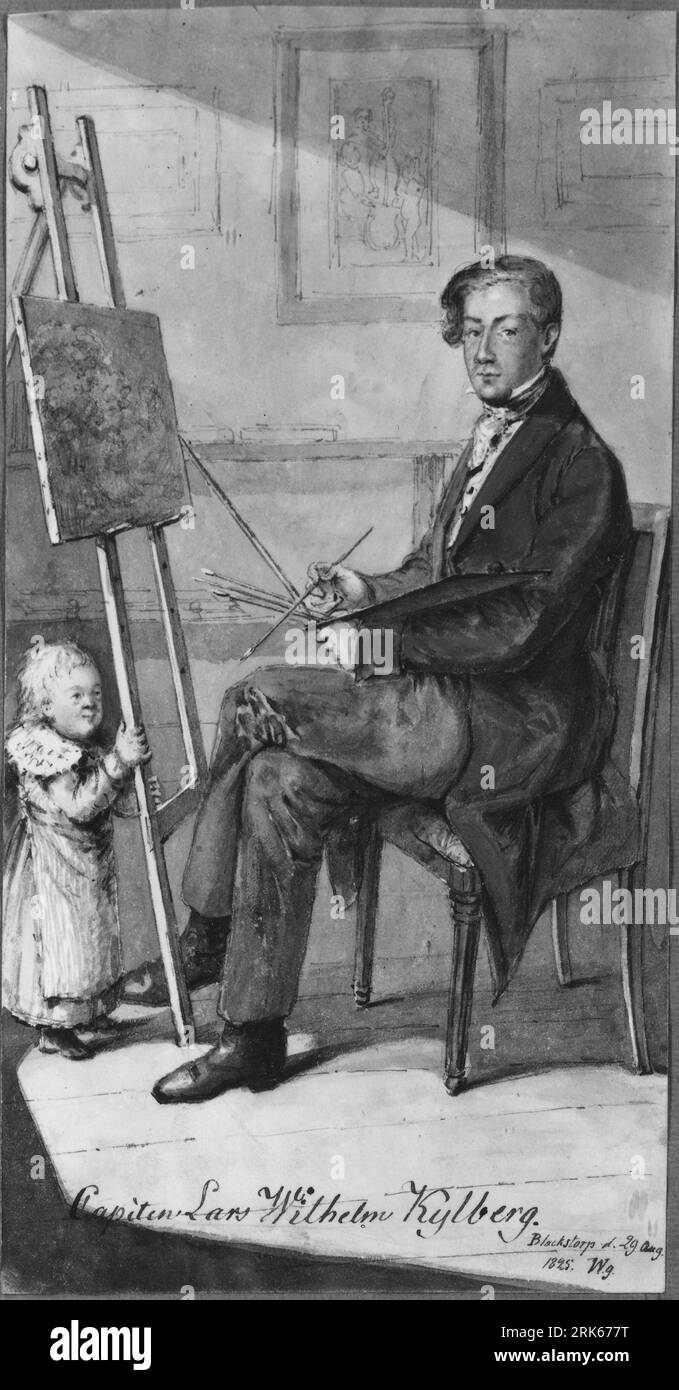 Lars Wilhelm Kylberg (1798-1865), captain, artist, married to Maria ...
