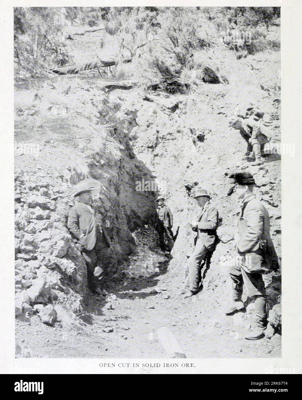 Open Cut in Solid Iron Ore from the Article THE LESS-KNOWN GOLD FIELDS ...