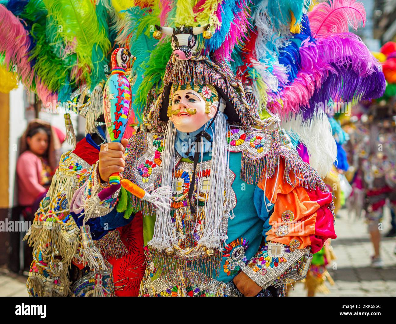 A group of dancers in traditional dress performing the El Torito dance ...