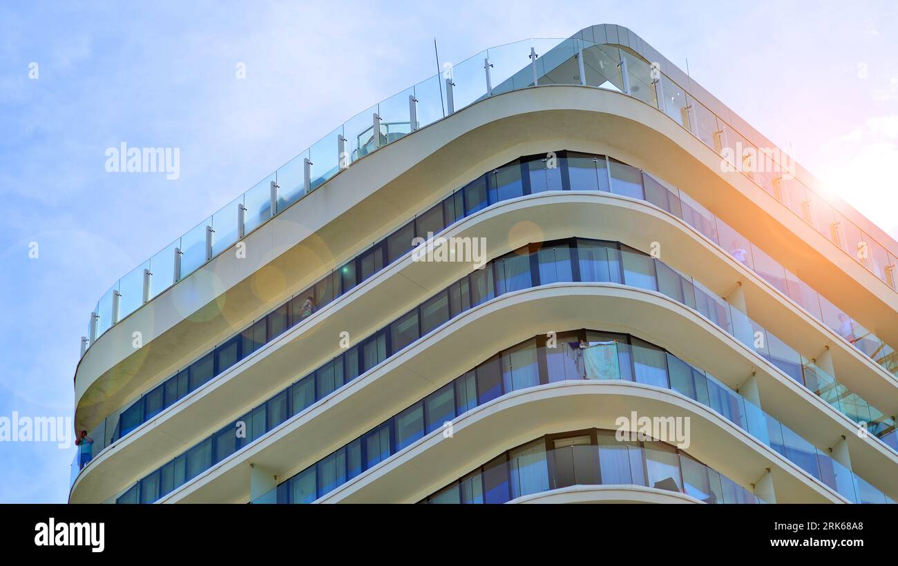 Modern beautiful luxury hotel resort building Stock Photo - Alamy