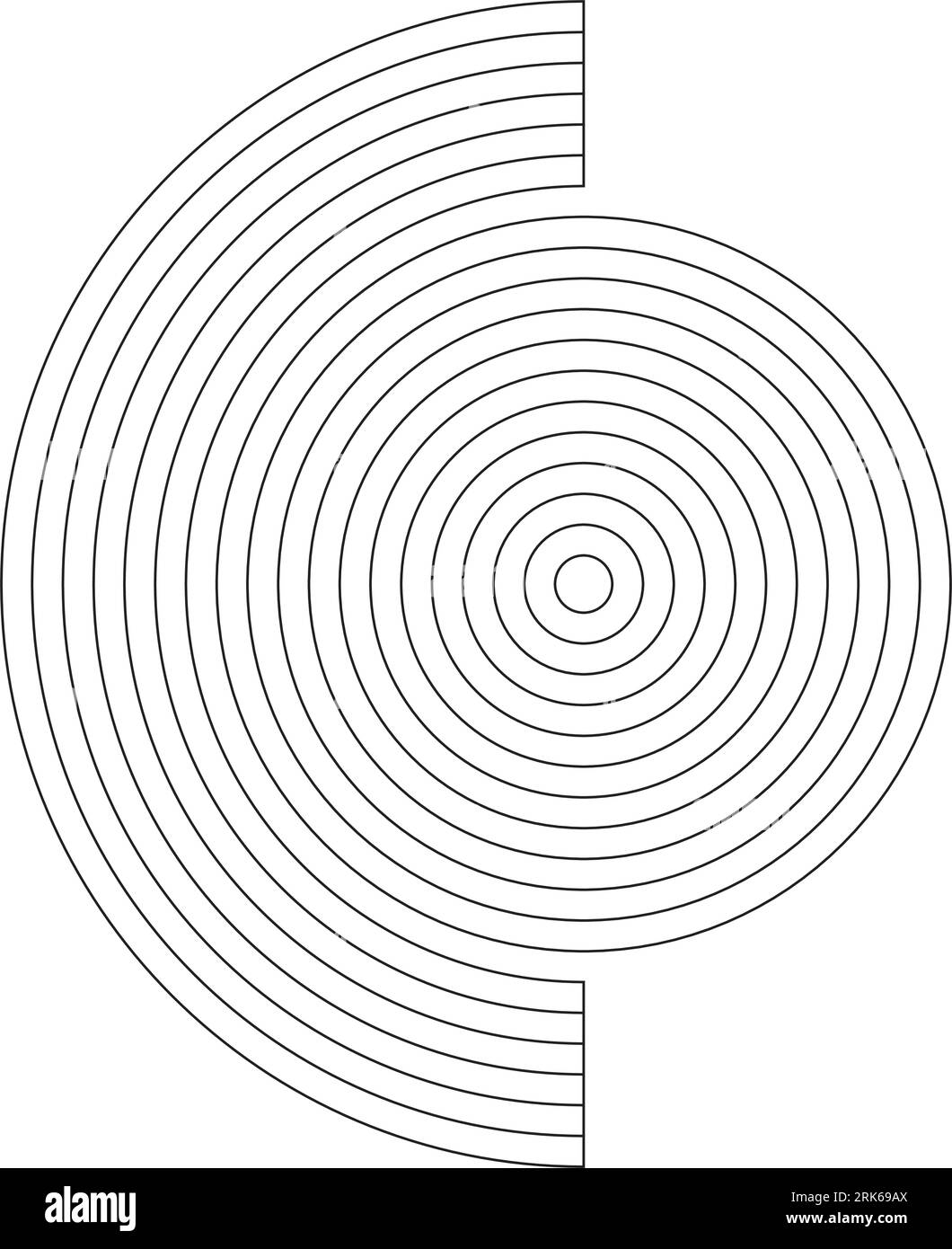 Concentric circle elements. Element for graphic web design, Template ...