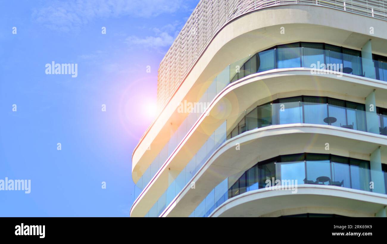 Modern beautiful luxury hotel resort building Stock Photo - Alamy