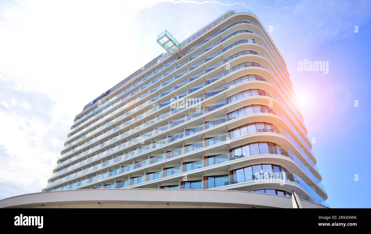 Modern beautiful luxury hotel resort building Stock Photo - Alamy