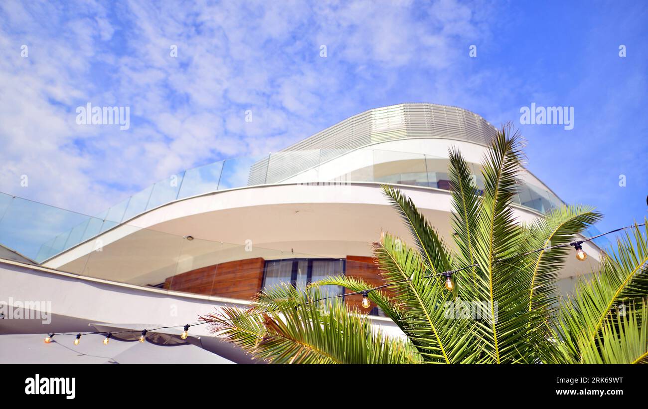 Low energy houses with apartments. Residential area with ecological and ...