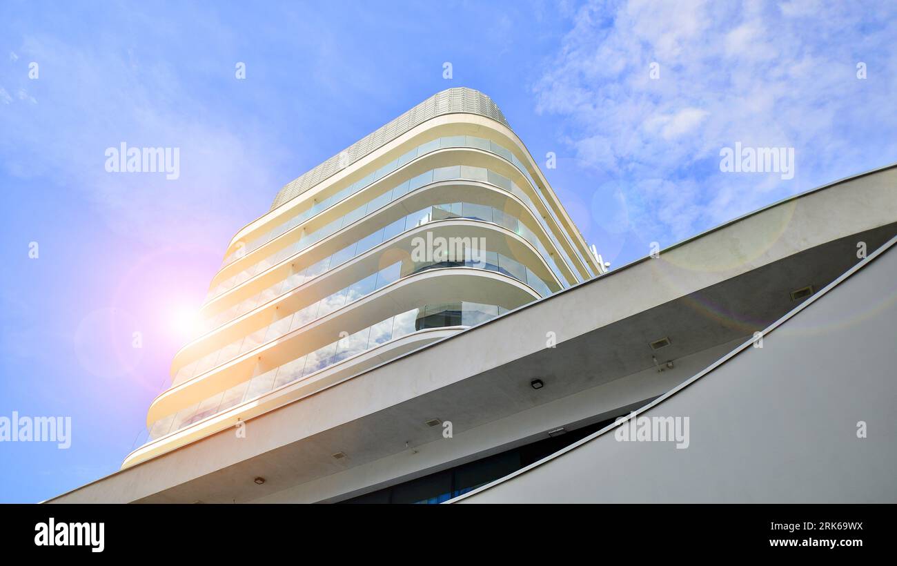 Modern beautiful luxury hotel resort building Stock Photo - Alamy