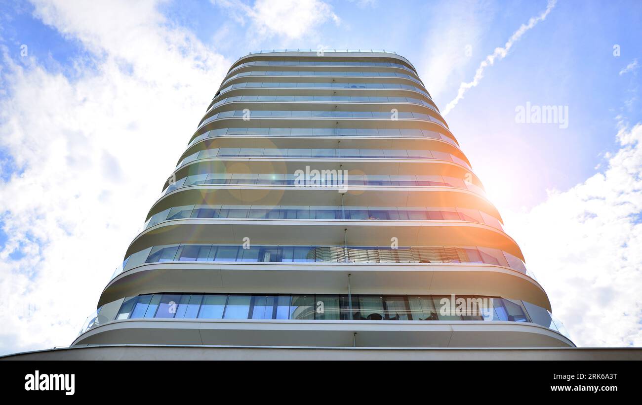 Modern beautiful luxury hotel resort building Stock Photo - Alamy