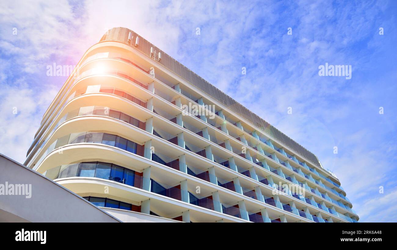 Modern beautiful luxury hotel resort building Stock Photo - Alamy