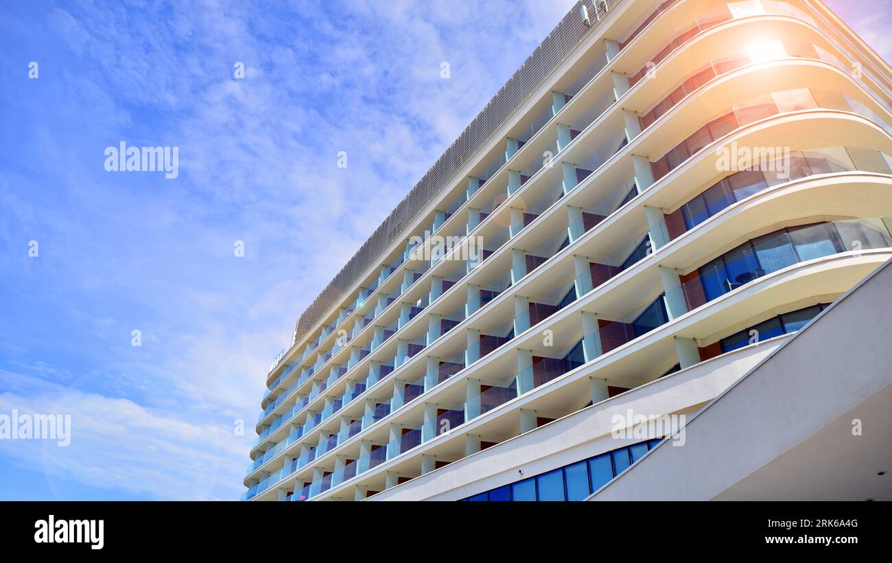 Modern beautiful luxury hotel resort building Stock Photo - Alamy