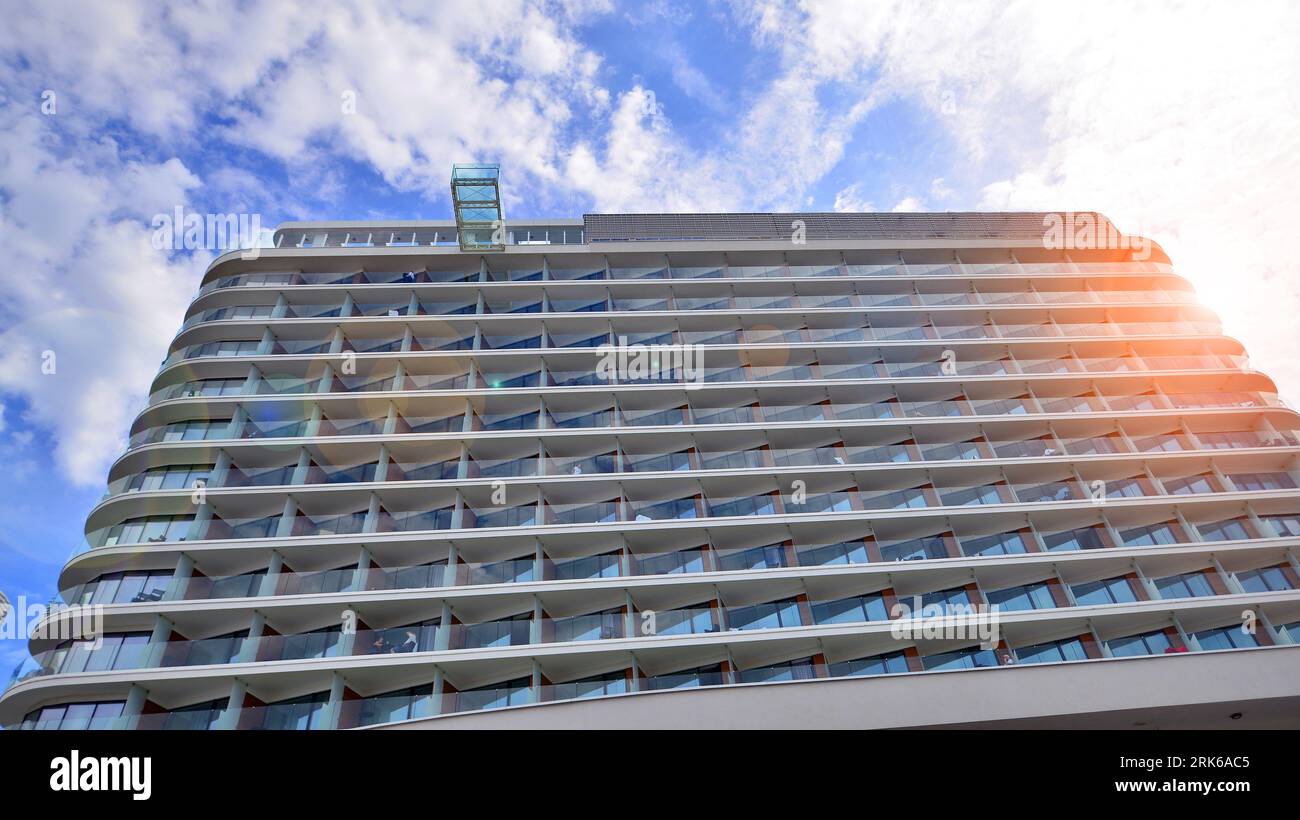 Modern beautiful luxury hotel resort building Stock Photo - Alamy