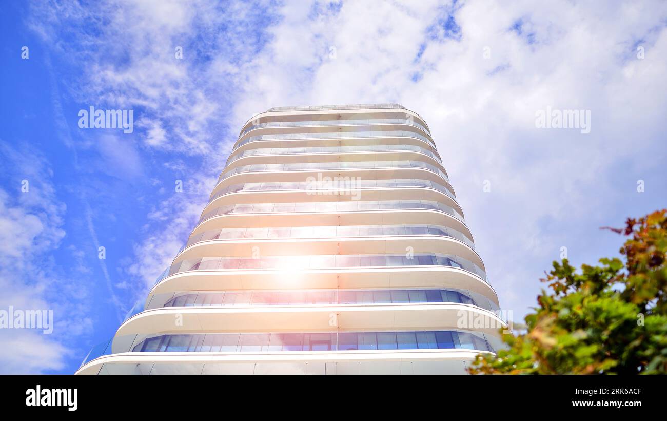 Modern beautiful luxury hotel resort building Stock Photo - Alamy