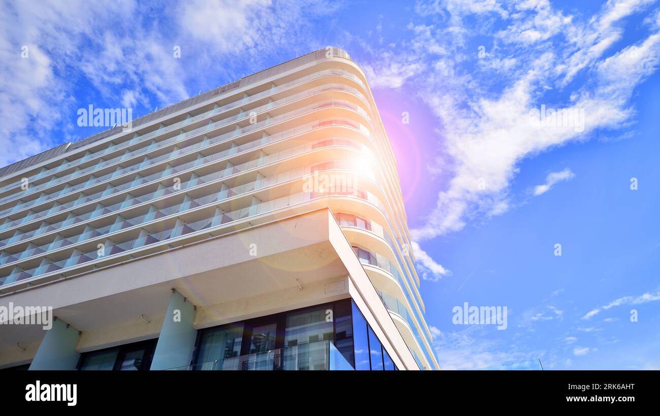Modern beautiful luxury hotel resort building Stock Photo - Alamy