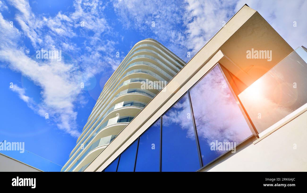Modern beautiful luxury hotel resort building Stock Photo - Alamy
