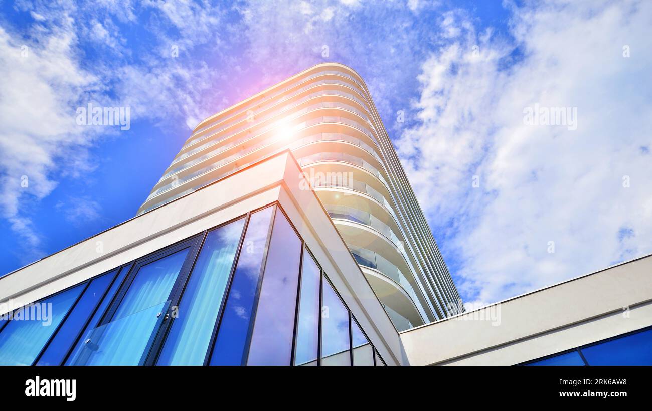 Modern beautiful luxury hotel resort building Stock Photo - Alamy