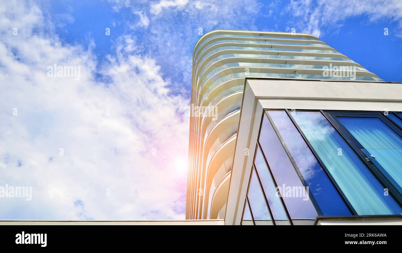 Modern beautiful luxury hotel resort building Stock Photo - Alamy