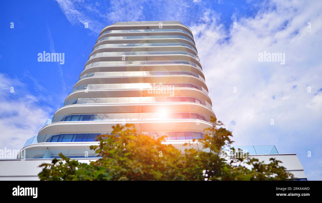 Modern beautiful luxury hotel resort building Stock Photo - Alamy
