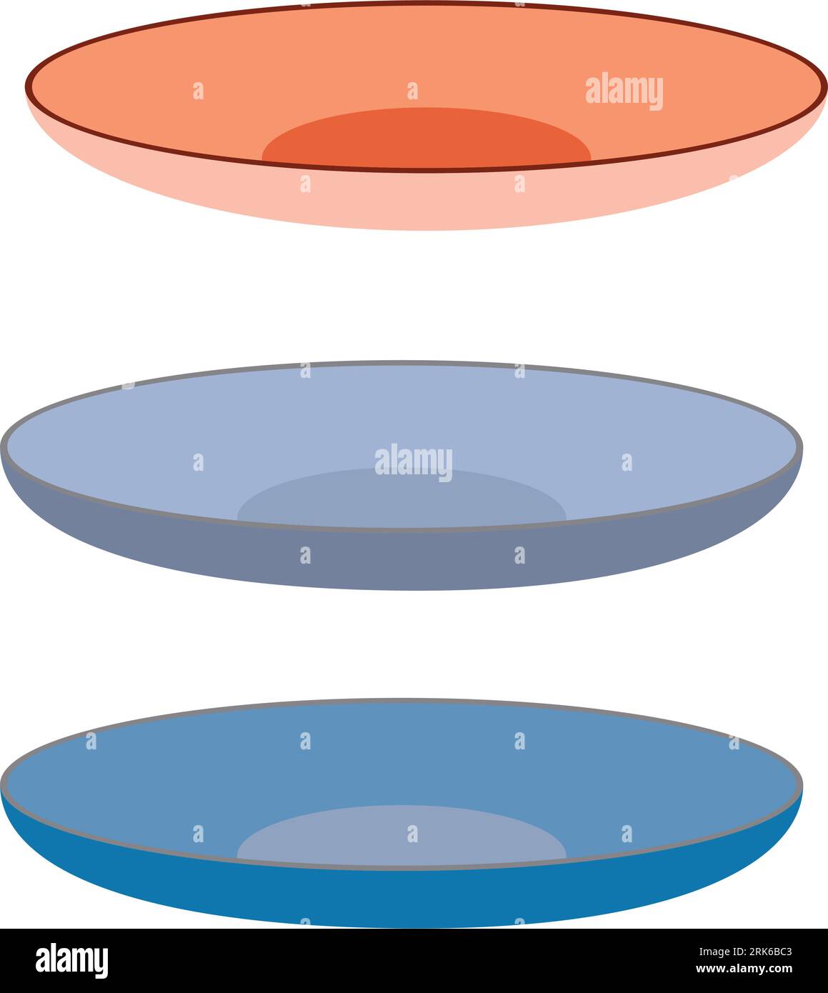 vector plates three colors. vector illustration Stock Vector Image ...