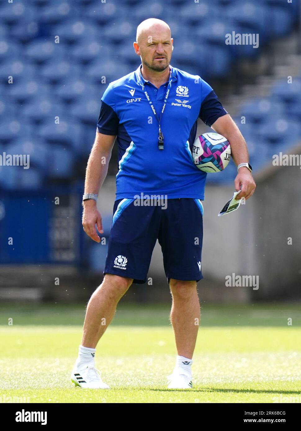 Scotland head coach Gregor Townsend during a training session at the ...