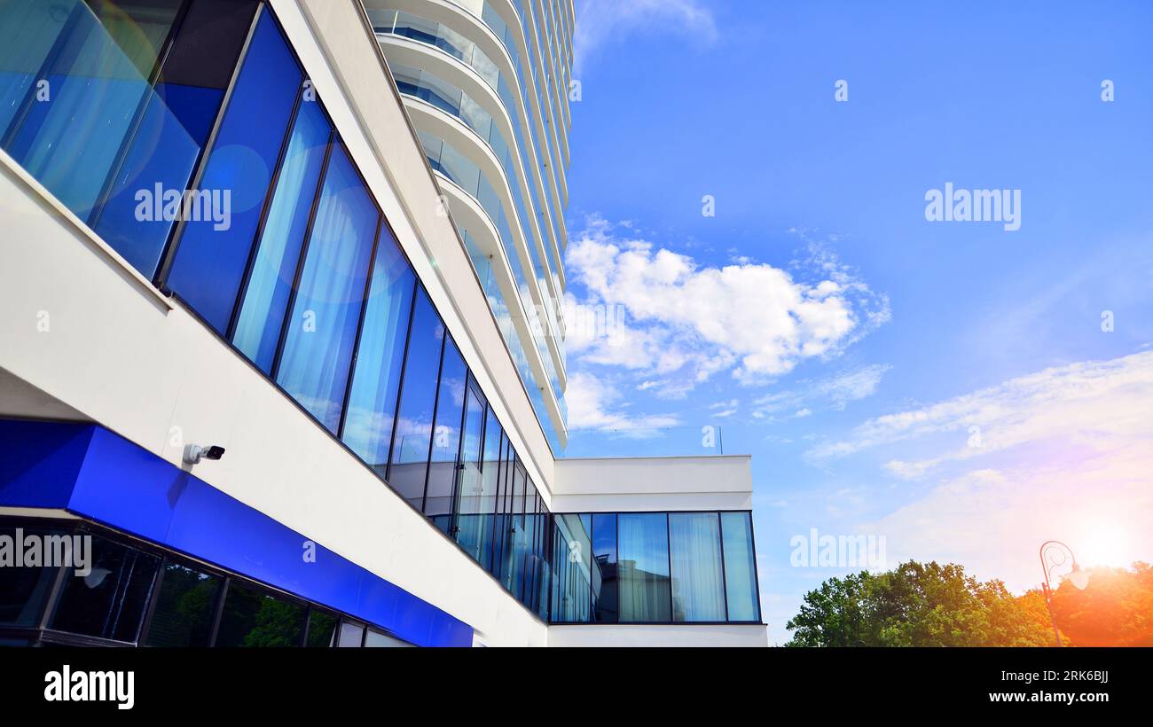 Modern beautiful luxury hotel resort building Stock Photo - Alamy