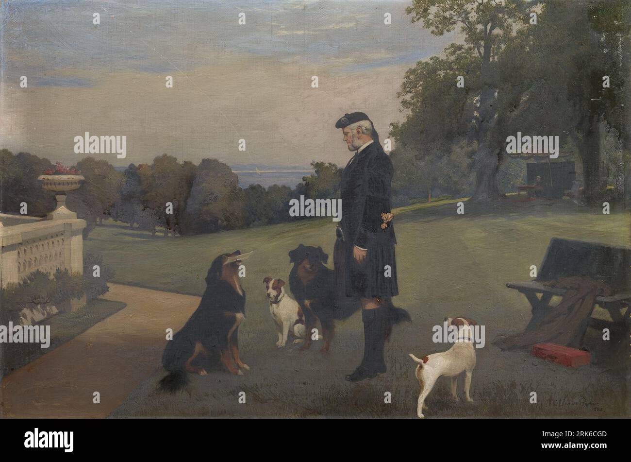 John Brown (1827-1883) with dogs at Osborne 1883 by Charles Burton ...