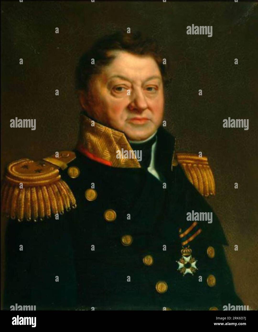 Portrait of Jan Daniël Musquetier 1829 by Cornelis Cels Stock Photo - Alamy