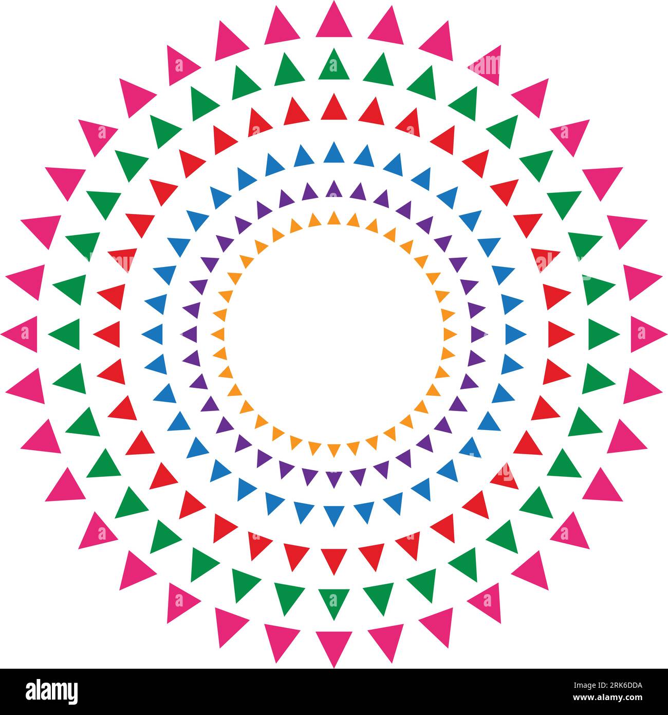 triangle cone color design circle. festival celebration graphic design ...