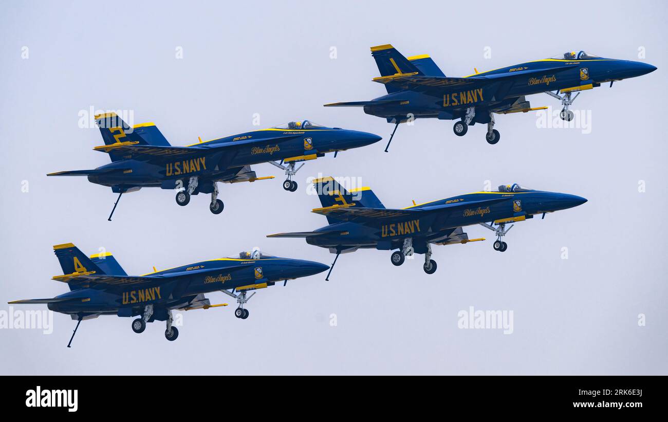 A closeup of an F.A-18 Super Hornet under the blue sky Stock Photo - Alamy