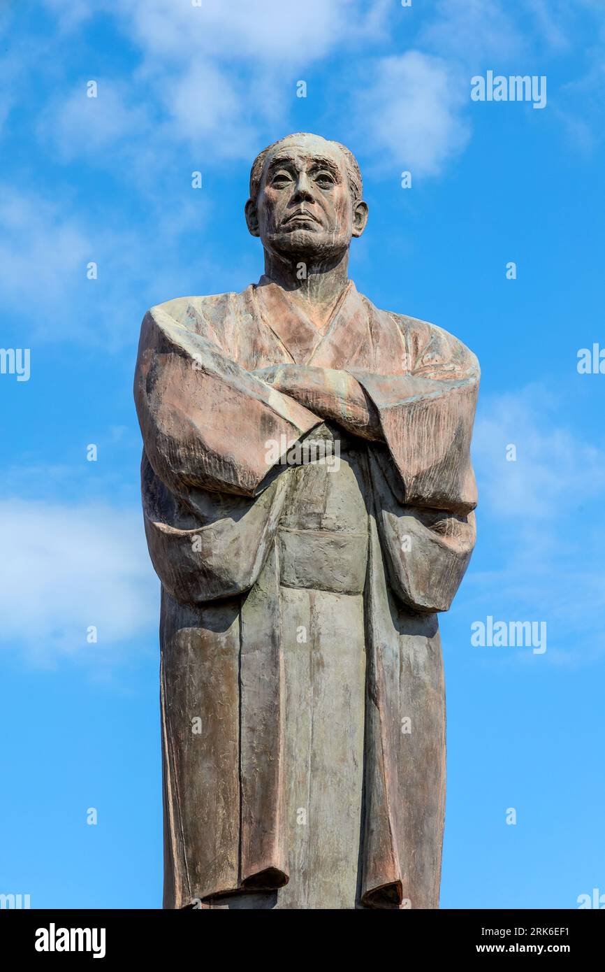 Nakatsu, Japan - Nov 26 2022: The statue of Fukuzawa Yukichi at Nakatsu ...