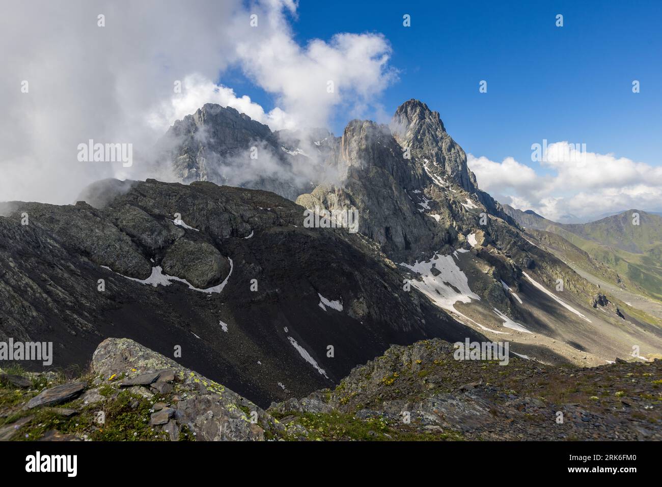 Dusheti, Georgia. Hike over the Chaukhi Pass Stock Photo - Alamy