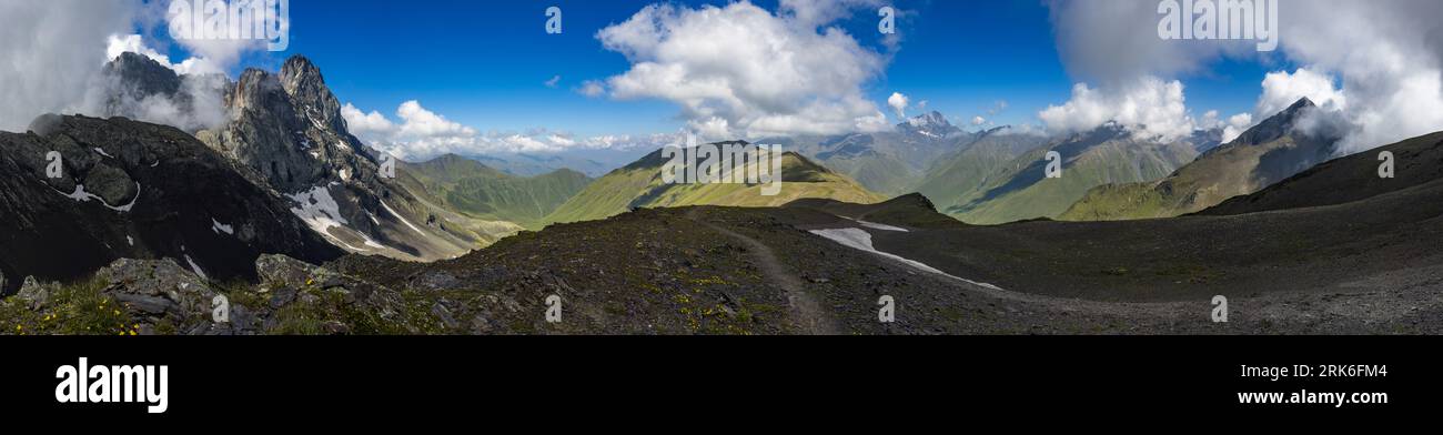 Dusheti, Georgia. Hike over the Chaukhi Pass Stock Photo - Alamy